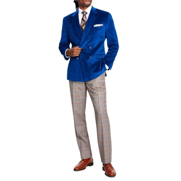 Tayion | Suits & Blazers | Tayion Collection Mens Classic Fit Velvet ...